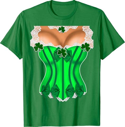 Sexy St Patricks Day Costume Tshirt Womens Corset Clothing