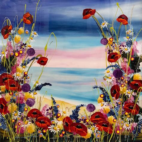 Rozanne Bell ‘wild Flower Sea Glimpses Sold Ashleigh Bishop Fine Art