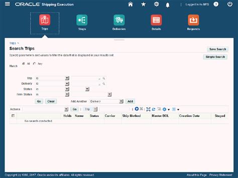 Oracle Shipping Execution Users Guide