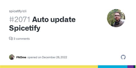 Auto Update Spicetify · Issue 2071 · Spicetifycli · Github
