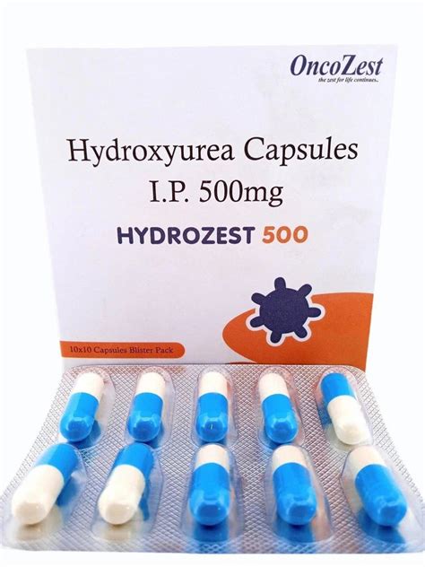 Hydrozest Hydroxyurea 500mg Capsules At ₹ 393strip Hydroxyurea