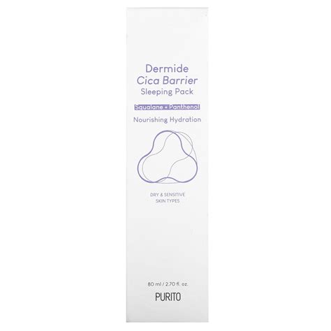 Purito, Dermide Cica Barrier, Sleeping Pack, 2.70 fl oz (80 ml)