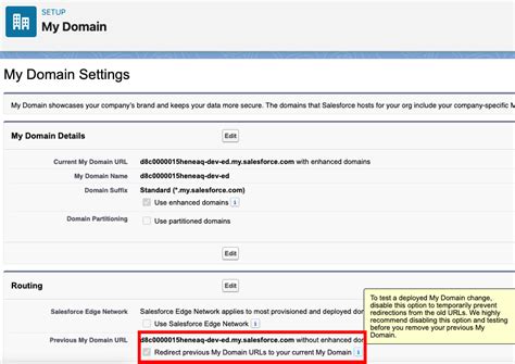 How To Disable The Redirection After Enabling Enhanced Domain In Salesforce Infallibletechie