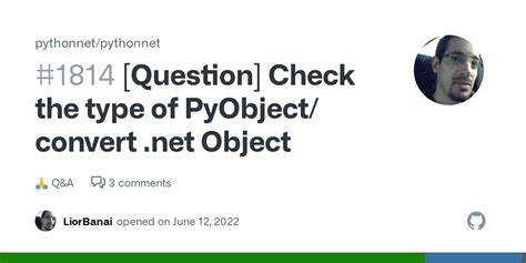 Question Check The Type Of Pyobject Convert Net Object · Pythonnet Pythonnet · Discussion