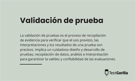 Breve Introducción A La Validación De Pruebas Tg