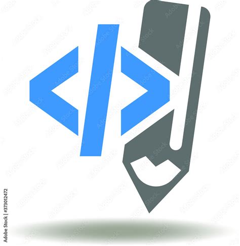 Pencil Programming Code Icon Vector Coding Edit Settings Program