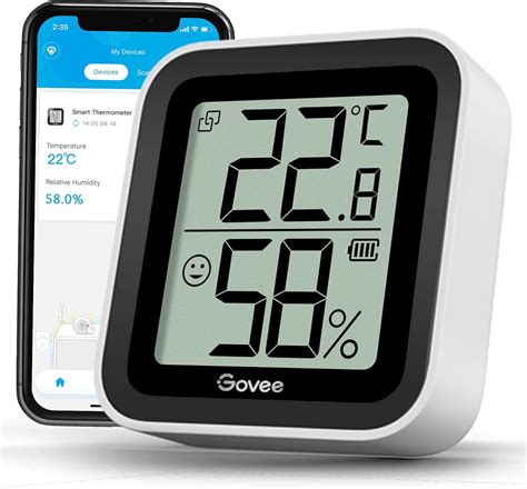 Govee Room Thermometer Hygrometer Mini Digital Indoor Temperature Humidity Sensor With