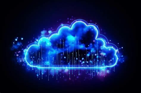 Premium Ai Image Cloud Computing Concept Illustration Abstract Cloud Connection Technology