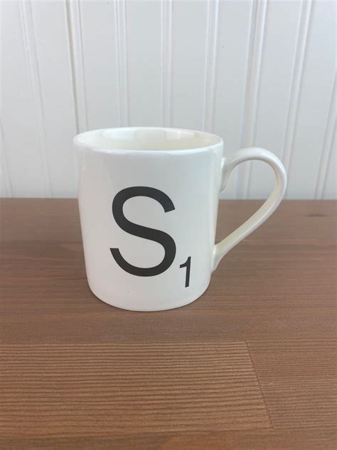 Scrabble Letter S Mug Scarbble Game Mug Etsy