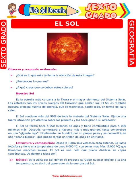 Estructura Y Función Del Sol Pdf Dom Estrellas
