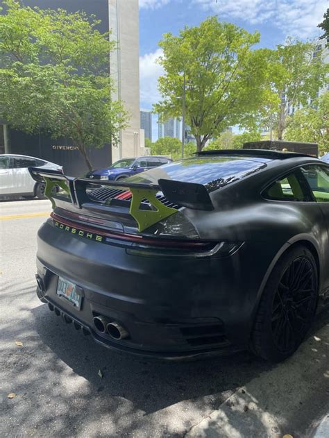 Clean [porsche 911] With A Bodykit Techart Wing R Spotted
