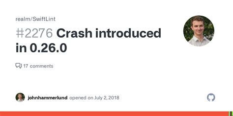 crash introduced in 0 26 0 · issue 2276 · realm swiftlint · github