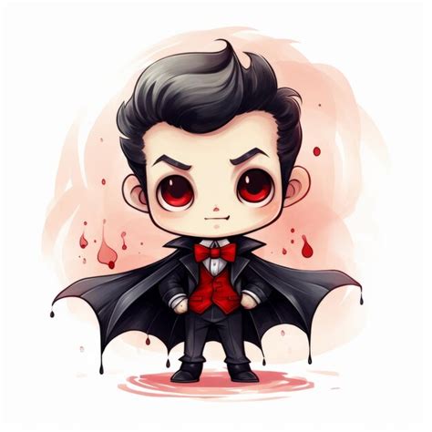 Juguetón Drácula Del Tamaño De Una Pinta Adorable Clipart De Chibi