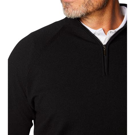 Glenbrae Quarter Zip Knitwear Black Menswear Online