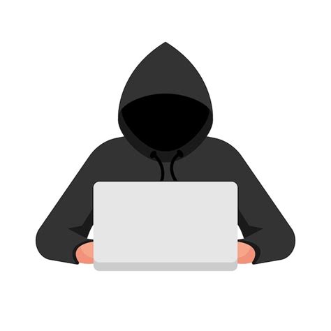 Premium Vector Hacker On A Laptop Personal Data Security Computer Security Crime On The Internet