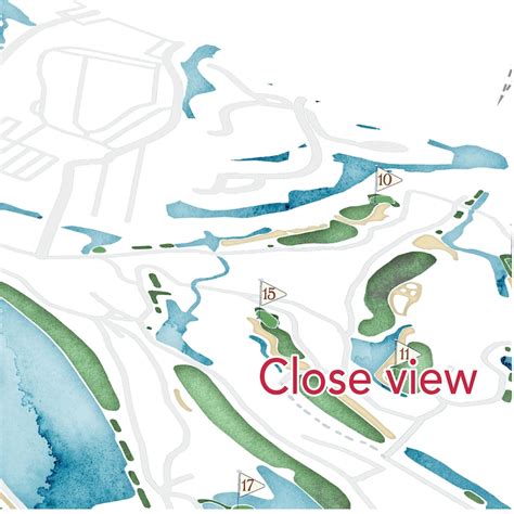 Tpc Sawgrass Course Map Stadium Course Layout Florida Golf T Poster T For Husband Golf