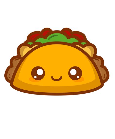 Taco Kawaii Para Fondo De Pantalla Food Cartoon Food