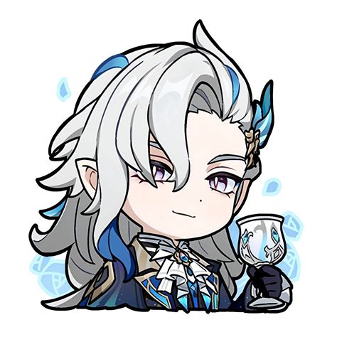 Neuvillette Chibi Impact Character Art