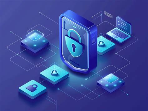 Cyber Security Padlock Technology Background For Data Protection