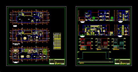 Detached Three Storey Flat Dwg Elevation For Autocad • Designs Cad