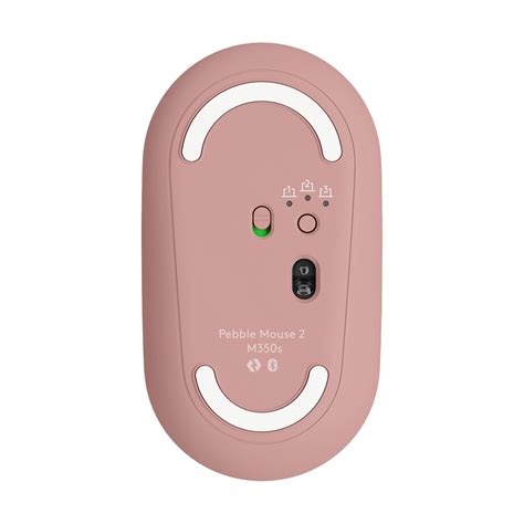 Logitech Pebble Mouse 2 M350s Ambidextrous Wireless Tonal Rose Optical Mouse Tachyon Tech
