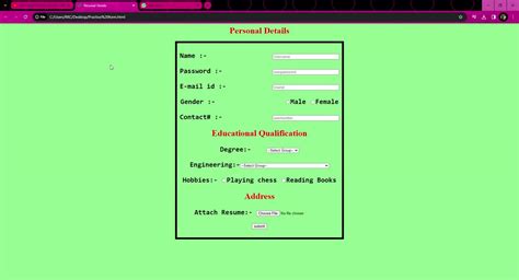 Prabhat Kumar On Linkedin Trying To Make Some Html Form With The Help Of Html Codes 🙂