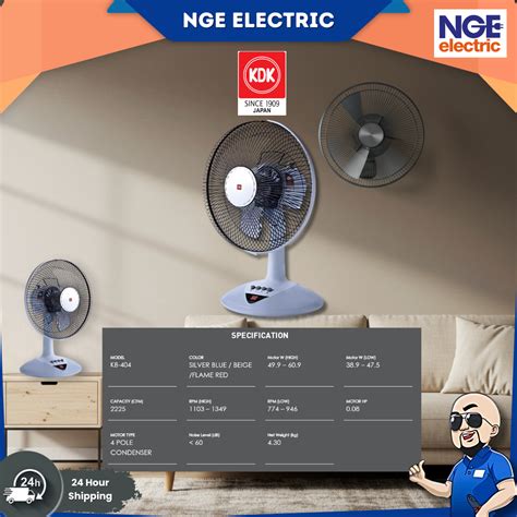 Fan Kdk 16 Kb404 Kipas Angin Meja Table Fan 4 Blade Kipas Berdiri