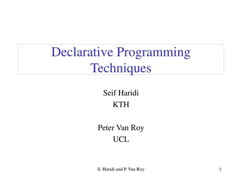 ppt declarative programming techniques powerpoint presentation free