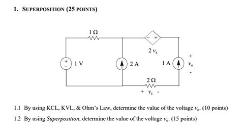 Solved 1 Superposition 25 Points 19 Ww 2 Vx 2 A 20 11 By Using