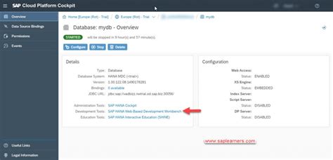 Sap Hana Web Based Development Workbench In Sap Cloud Platform