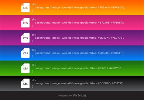 Free Vector Css Lineal Gradientes 114284 Vector En Vecteezy