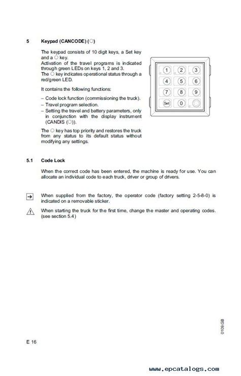JUNGHEINRICH Truck ECE 220 225 Operating Instructions