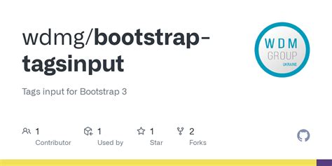 GitHub Wdmg Bootstrap Tagsinput Tags Input For Bootstrap