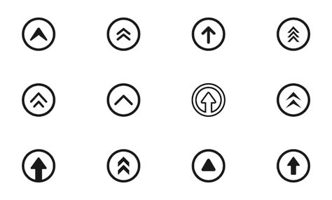 Premium Vector Swipe Up Icon Set Up Arrow Button Symbol