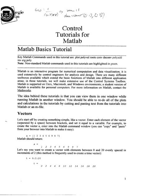 Control Tutorial For Matlab Pdf