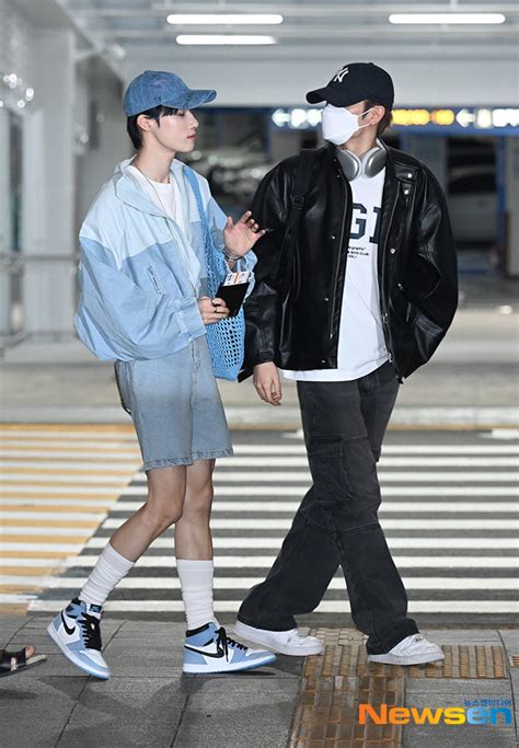 ₍ᐢ ˬ ⑅ᐢ₎ 아이돌 연예인 옷장 ɞ On Twitter [ 230411 더보이즈 현재 옷 패션 정보 ] Icn 인천국제공항 🖤 현재 • 브랜드 코드그라피