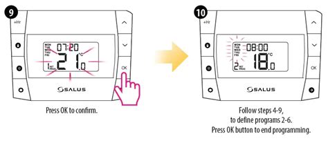 Salus DT500RF PROGRAMMABLE WIRELESS THERMOSTAT User Manual Thermostat Guide