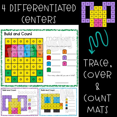 Back To School Snap Cube Mats Fine Motor Skills Counting Cube Centers Made By Teachers