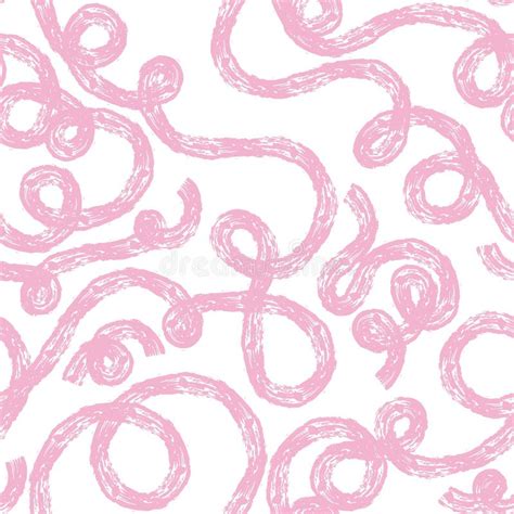 Seamless Pattern Of Bright Colorful Abstract Squiggles Print