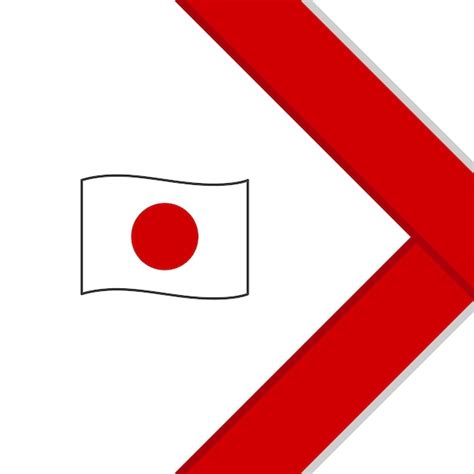 일본 국기 추상 배경 디자인 템플릿 일본 독립 기념일 배너 소셜 미디어 포스트 일본 만화 프리미엄 벡터