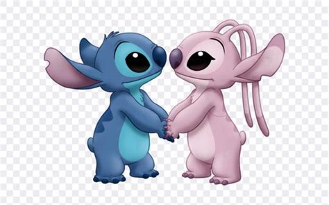 Stitch And Angel Holding Hands Png Download Now