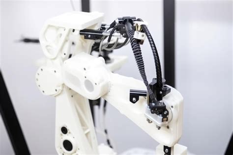 Premium Ai Image Robot D Printing Harness With Robotic Arm Holding