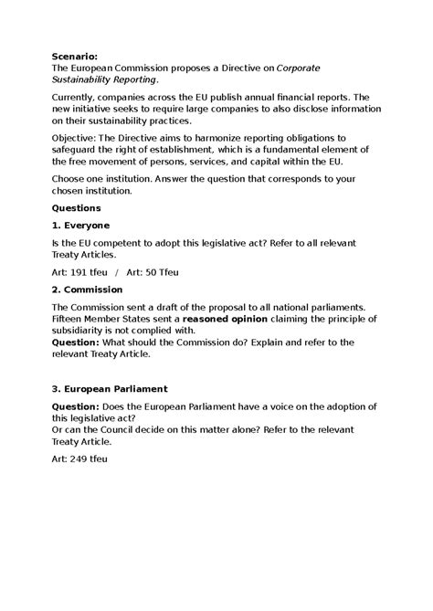 Eu Directive On Corporate Sustainability Reporting Institutional Roles