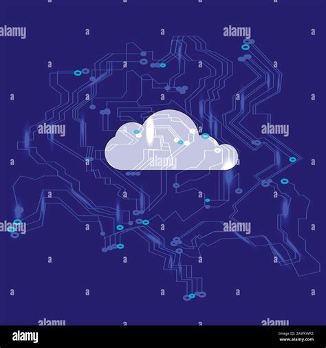 Cloud Computing Network Concept Data Protection Global Cyber Space