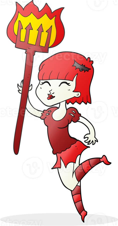 Cartoon Devil Girl 44966302 Png