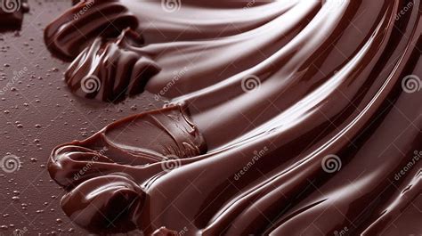Smooth And Glossy Flowing Chocolate With Rich Swirls And Dollops