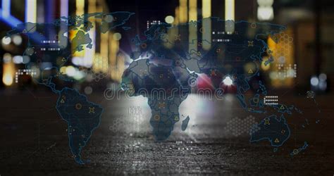 Animation Of Data Processing With World Map Over Cityscape Stock Footage Video Of Montage