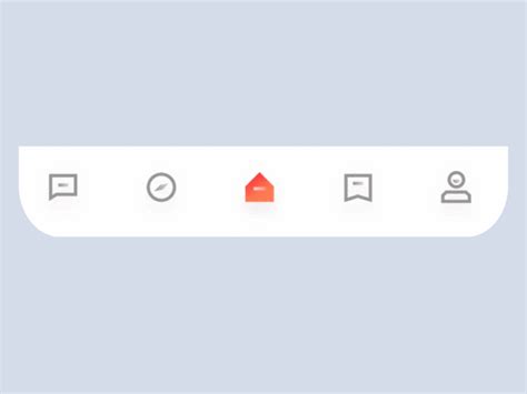 Tabbar 2  Ux 标签栏 导航 导航栏 导航动画 Iphone X 线性图标 渐变 Tabbar Ui 图标 花瓣网
