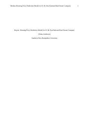 Predicting Housing Prices With Square Footage Analysis Course Hero