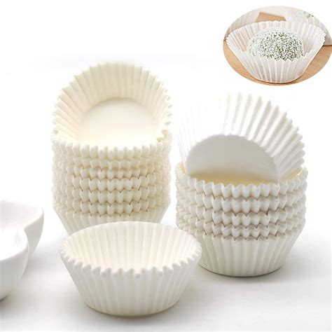 Muffin Baking Cupsgreaseproof Cupcake Linerswhite Muffin Liners